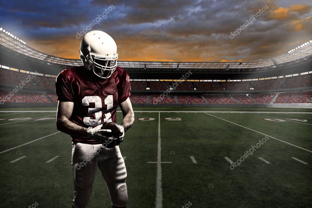 Jugador de f tbol con uniforme rojo, en un estadio con abanicos vistiendo uniforme rojo 2024