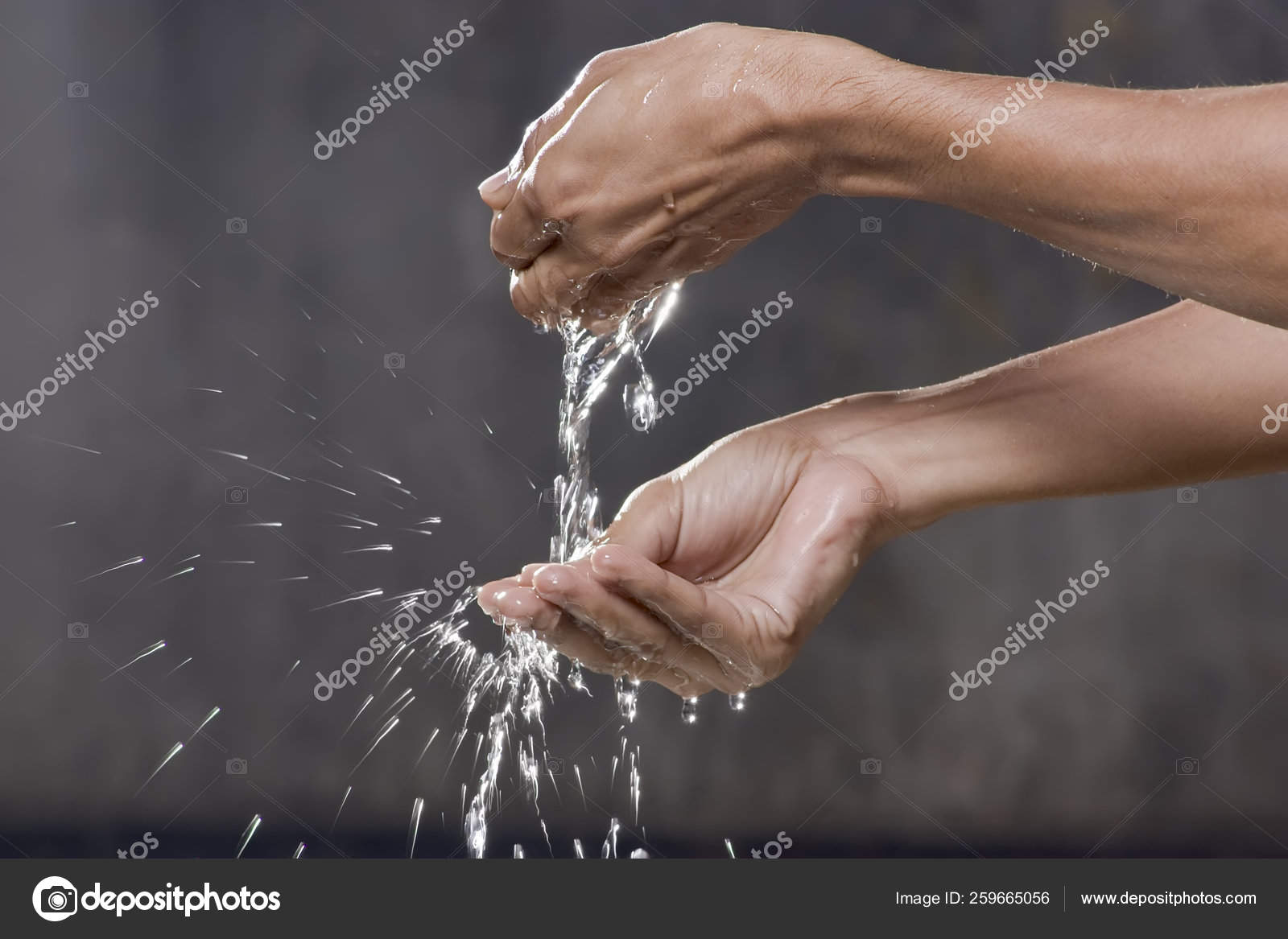 Hands Catching Clean Falling Water Close Stock Photo by ©YAYImages ...