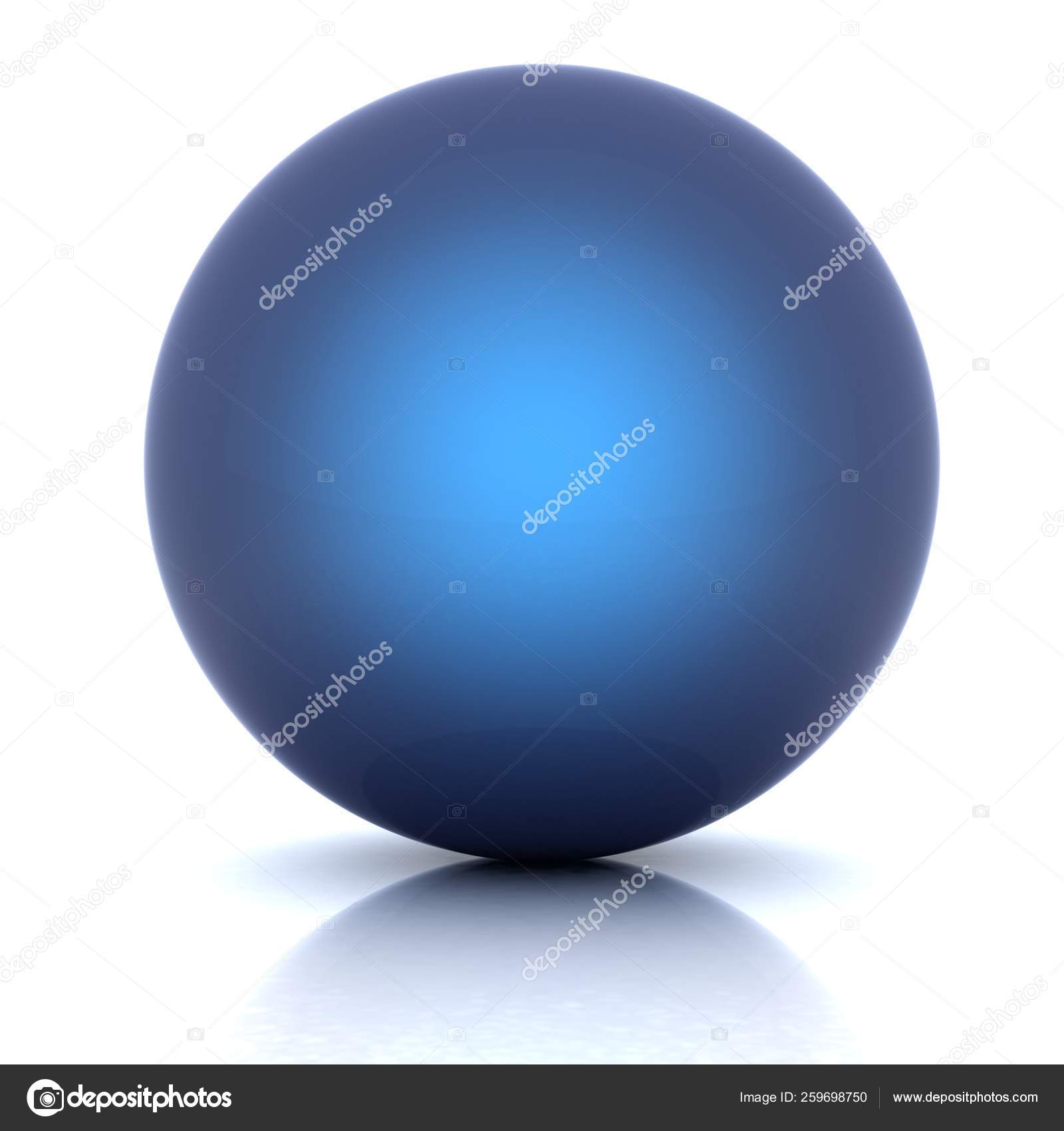 Blue Metallic Sphere White Background Stock Photo by ©YAYImages 259698750