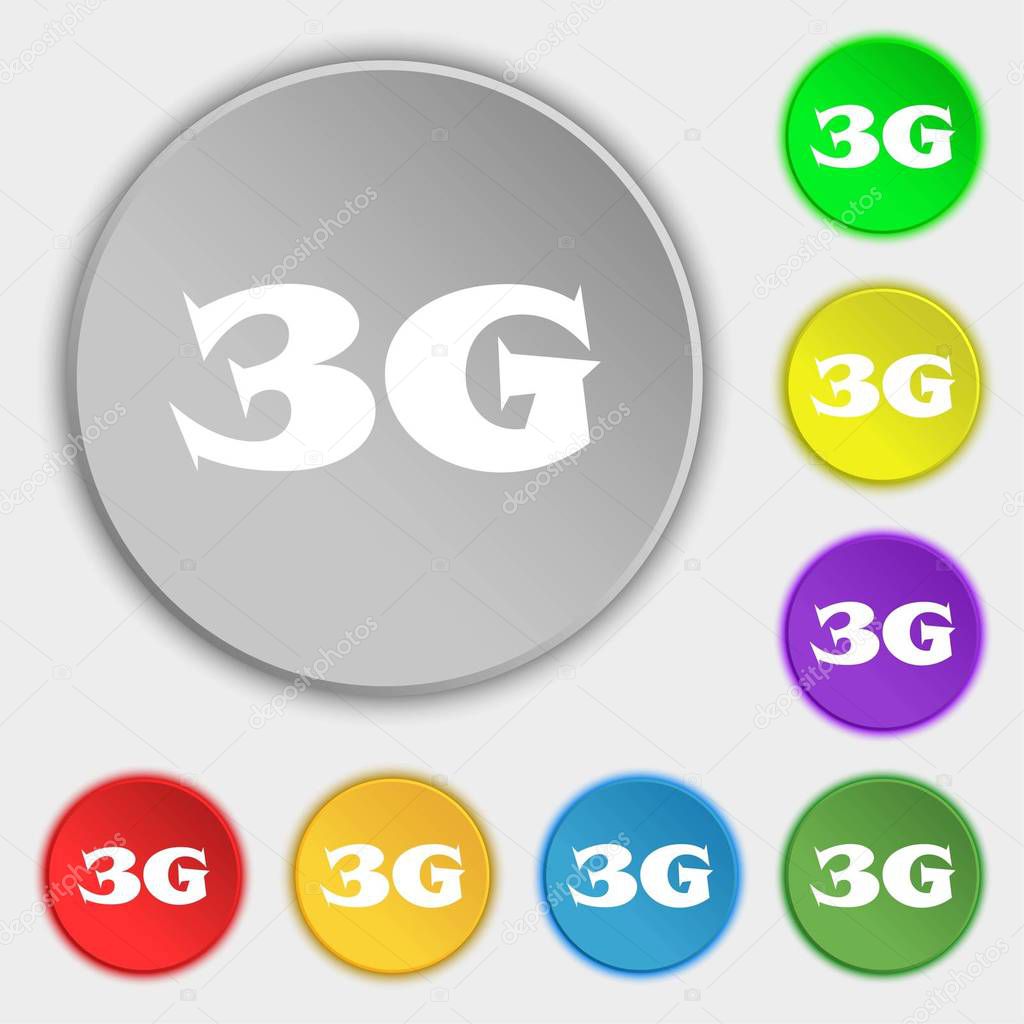 Icono de signo 3G. Símbolo de tecnología de telecomunicaciones móviles ...