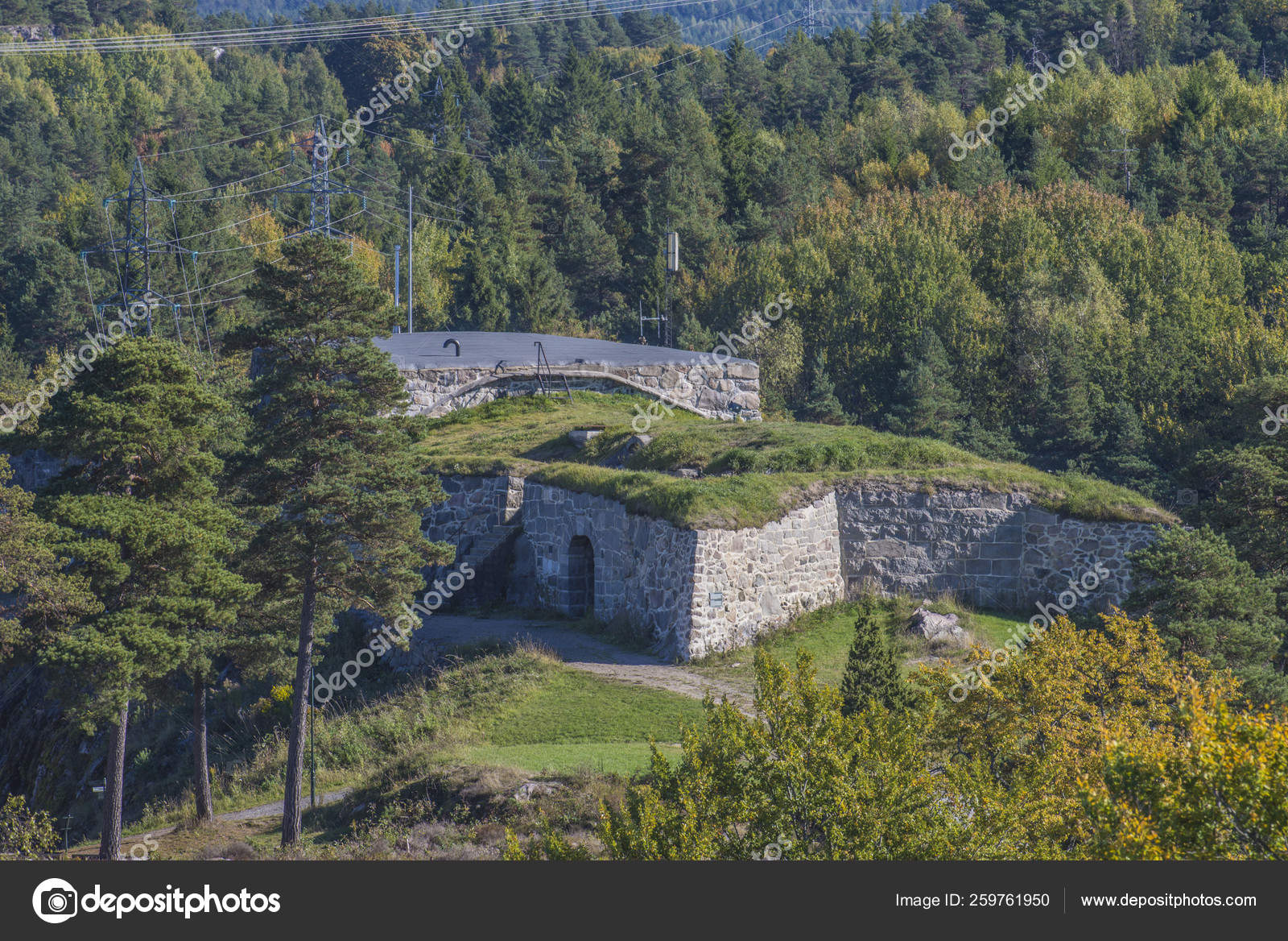 Fort Built 1683 Located Outskirts Fredriksten Fortress Out Fort Photo ...