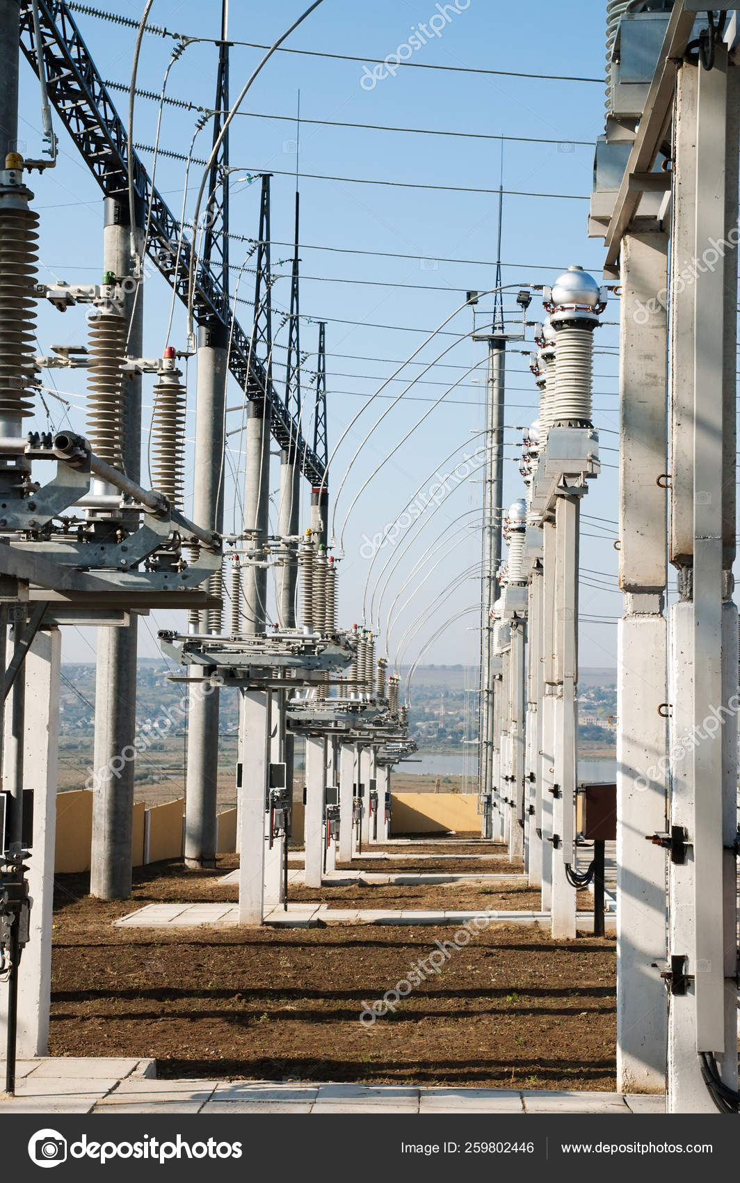Part High Voltage Substation Switches Disconnectors Stock Photo by ...