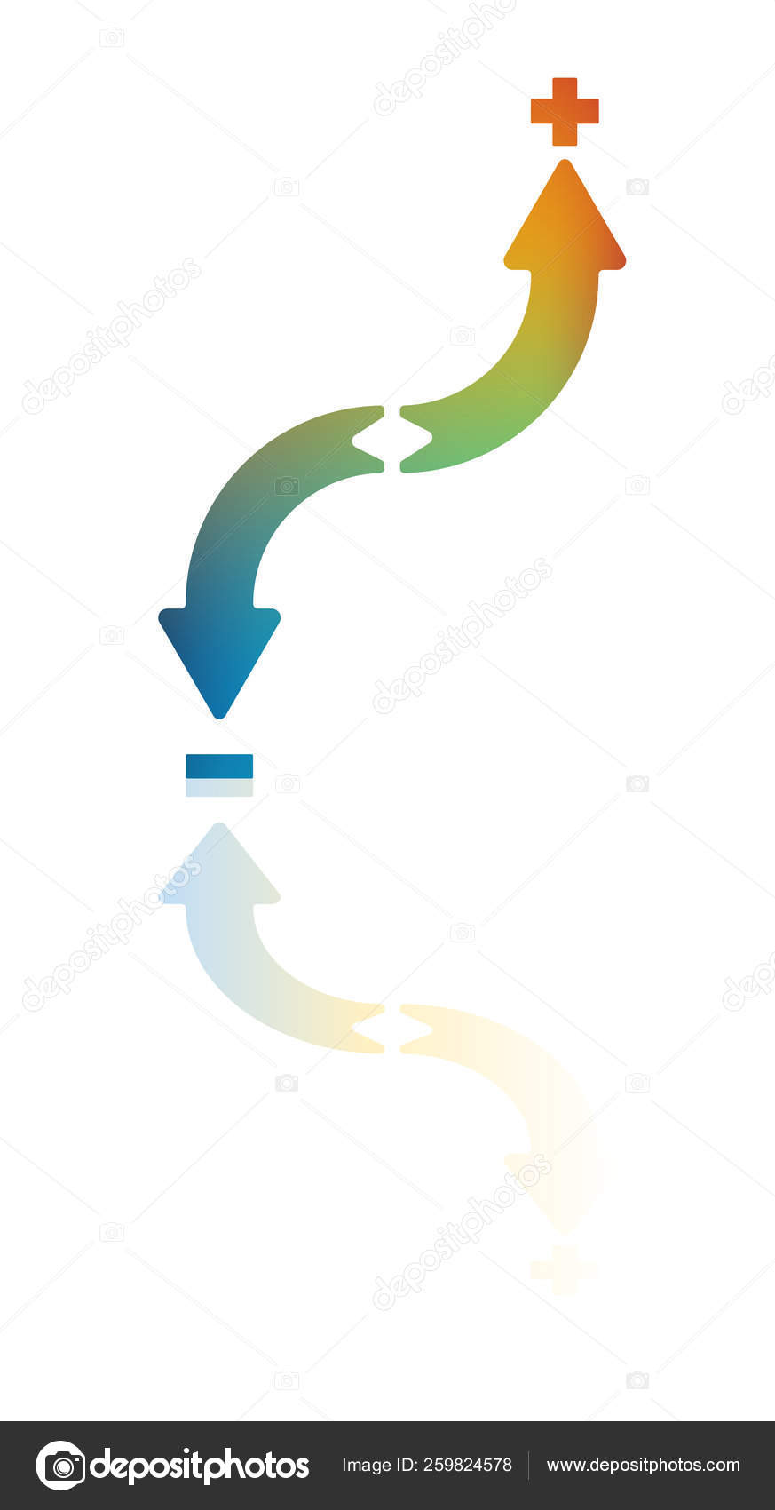 Double Arrows Pointing Signs Bitmap Illustration Stock Photo by ...