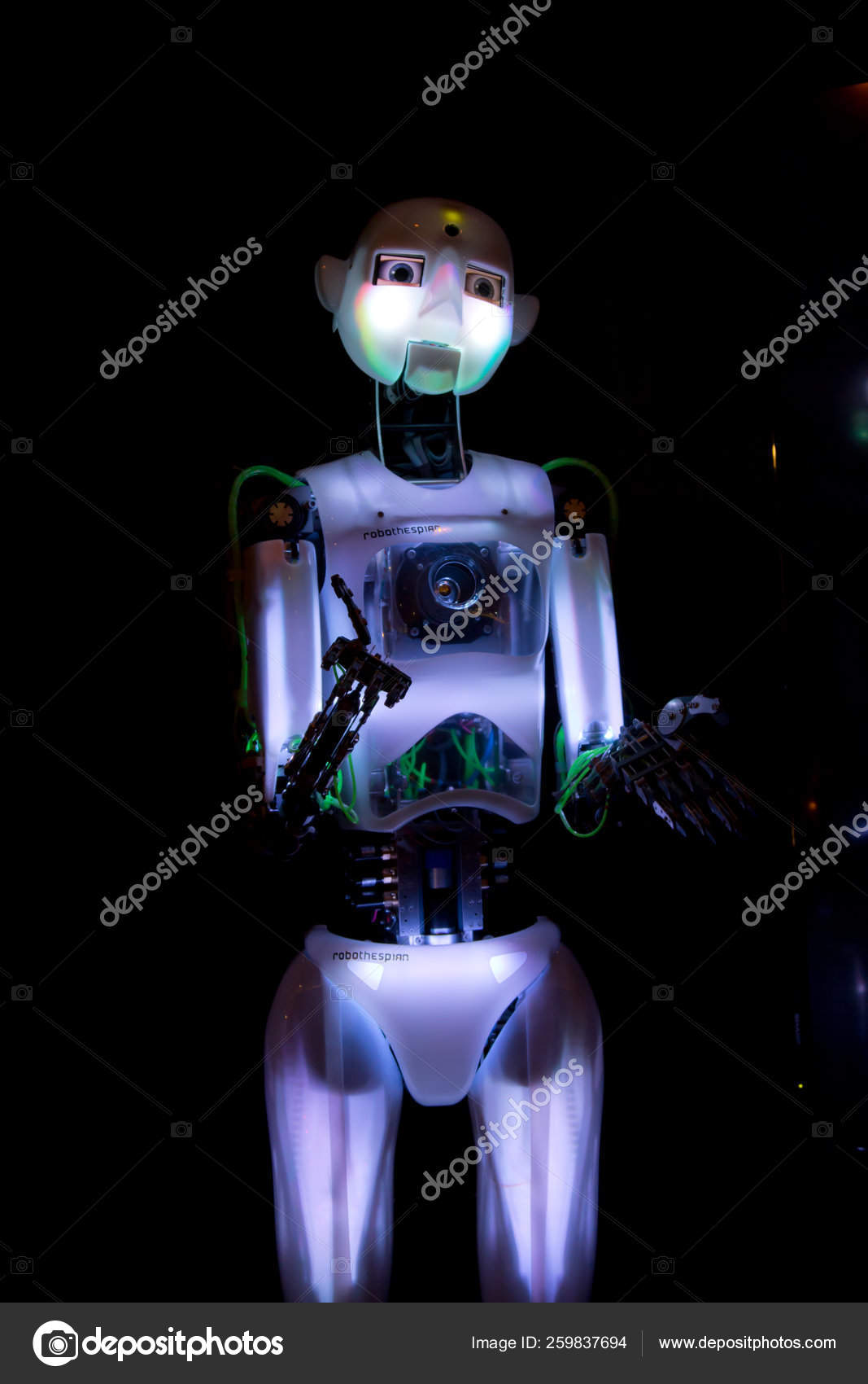 Neon Colored Glowing Robot Display Telus Science Musium Edmonton ...