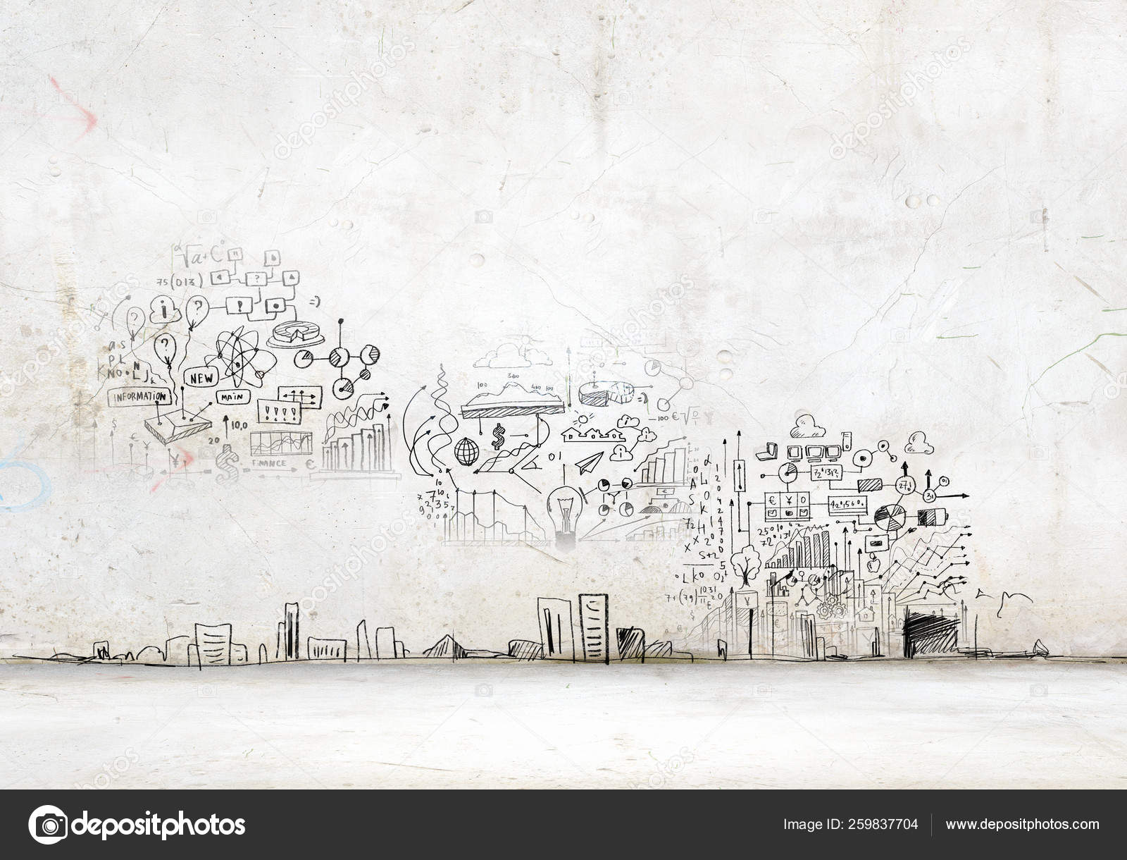 Sketch Background Image Construction Plan Ideas Stock Photo by ...