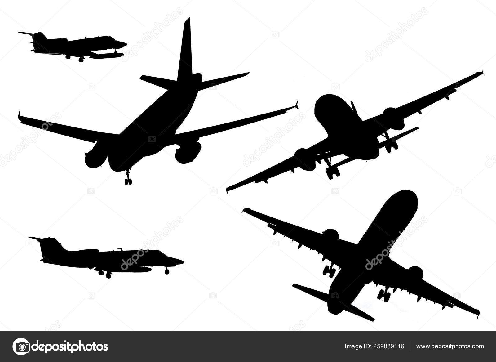 Airplane Shadows Illustration White Background — Stock Photo ...
