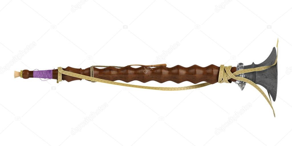 Shehnai o shahnai, shenai, vadya mangal aislado sobre fondo blanco 2022