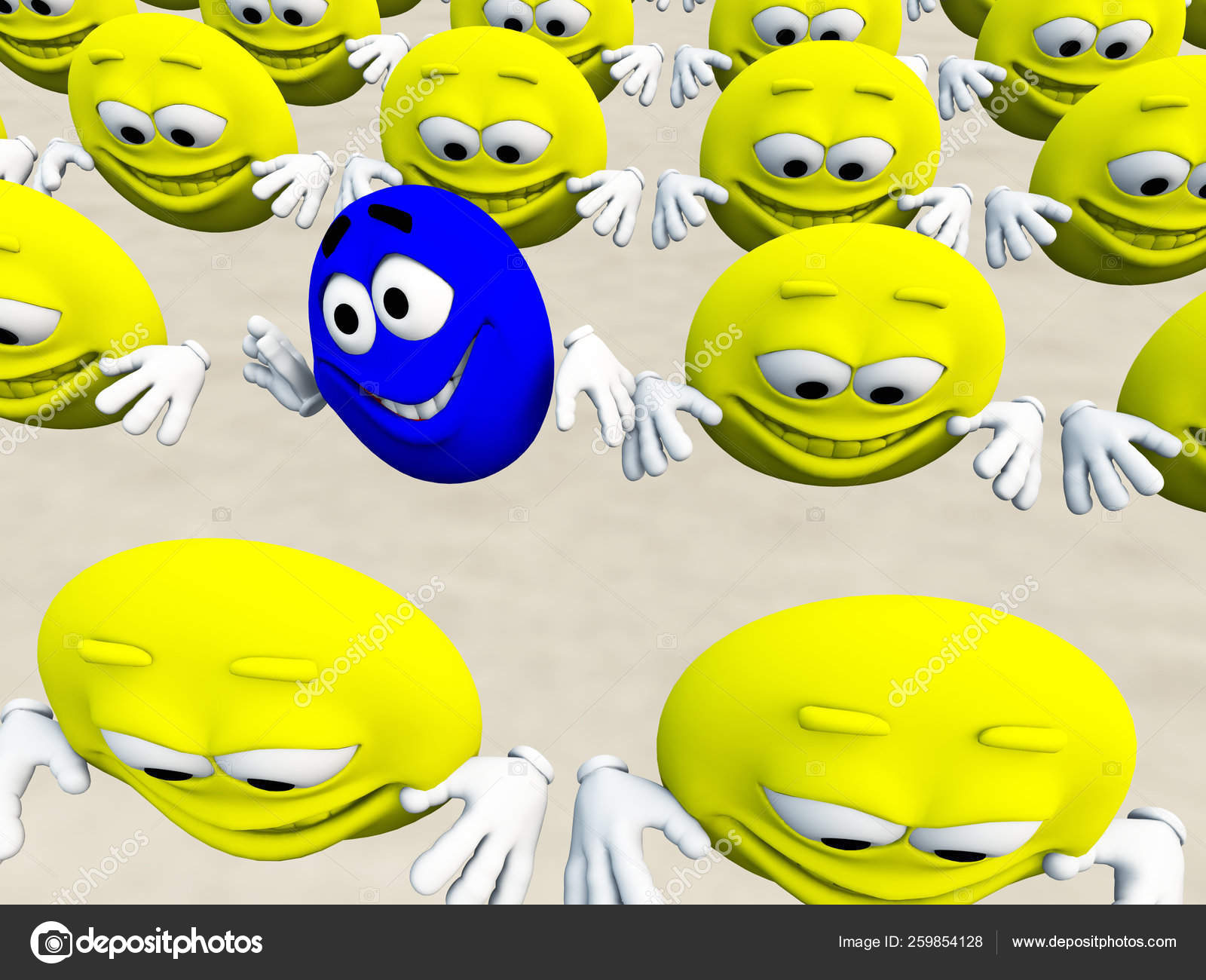 Concept Image Representing Difference Non Conformity Stock Illustration ...