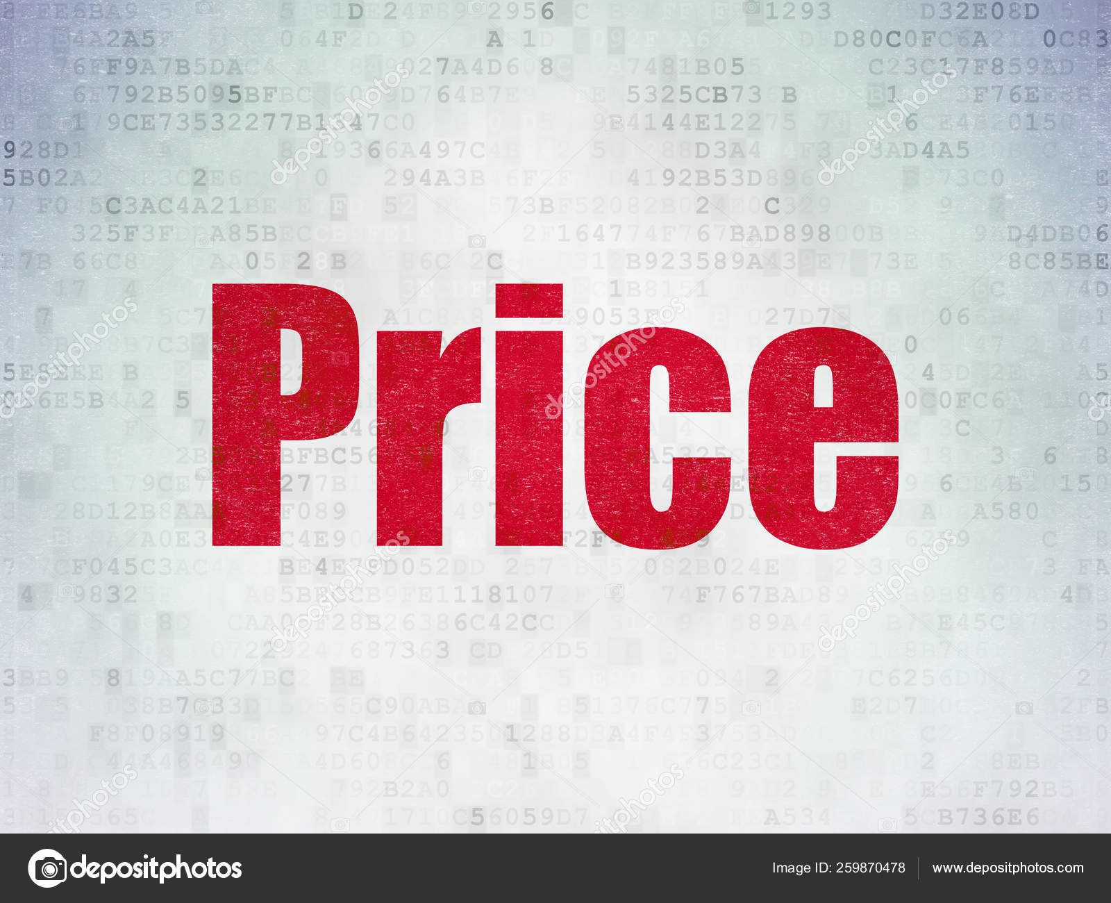 Marketing Concept Painted Red Word Price Digital Data Paper Background ...