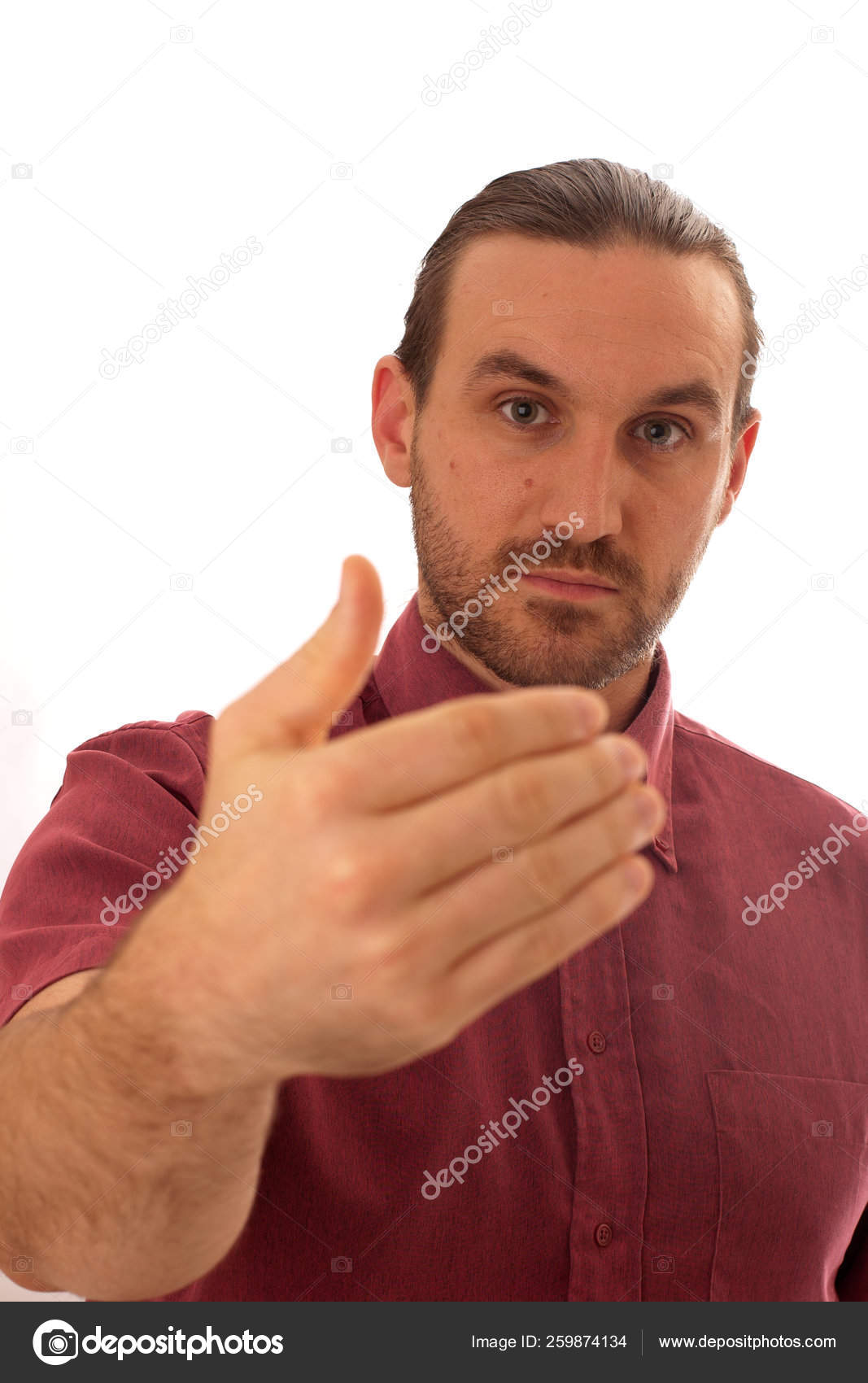 Very Expressive Men White Background Isolated Bright Powerfull Colors ...