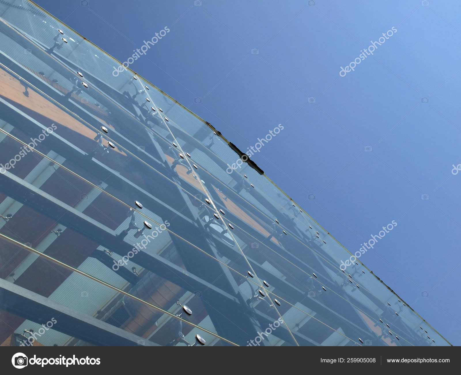 Detail Modern Structural Glass Facade Copy Space Stock Photo by ...