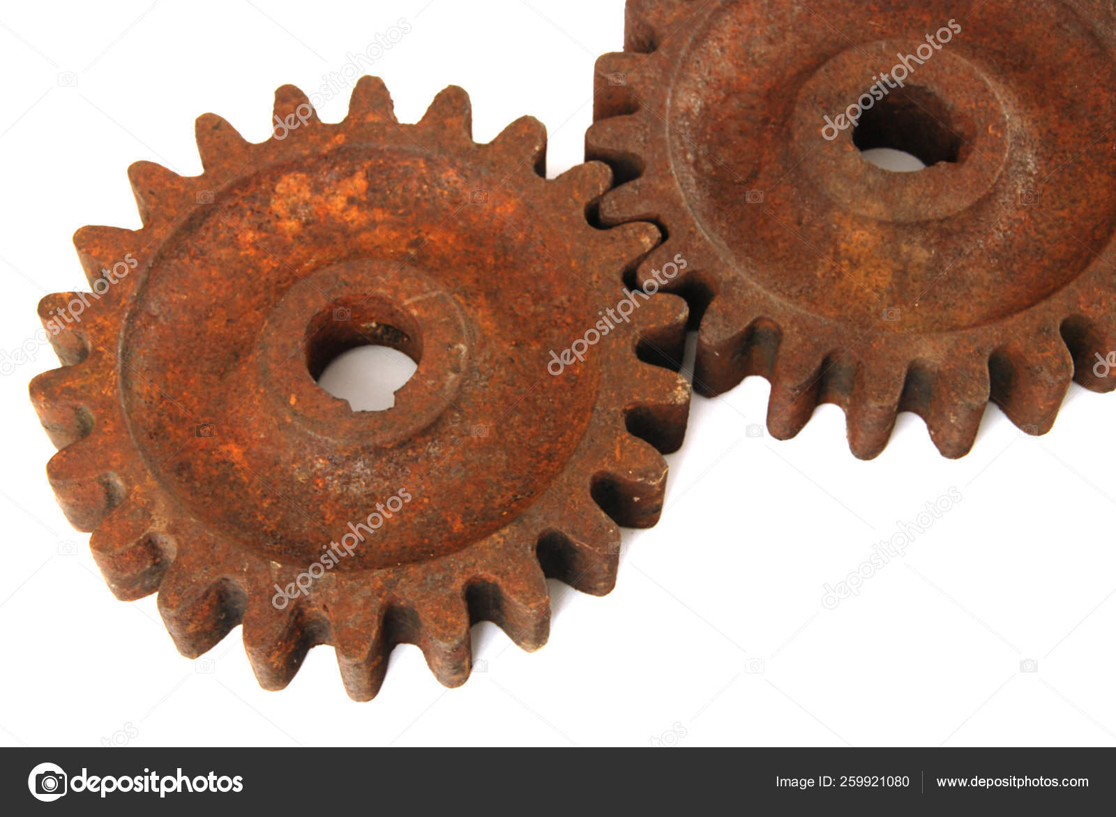 Old Rusty Gear Cogs Isolated White Background — Stock Photo © YAYImages ...