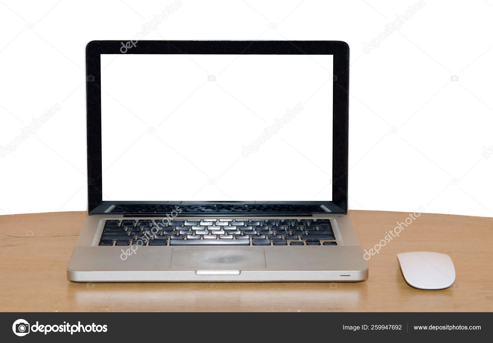 Laptop Computer Blank White Screen — Stock Photo © YAYImages #259947692