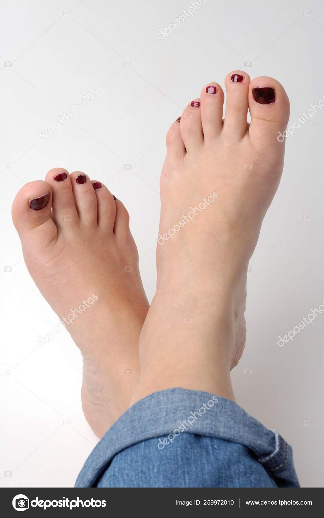 Female Feet Isolated White Background Stock Photo by ©YAYImages 259972010