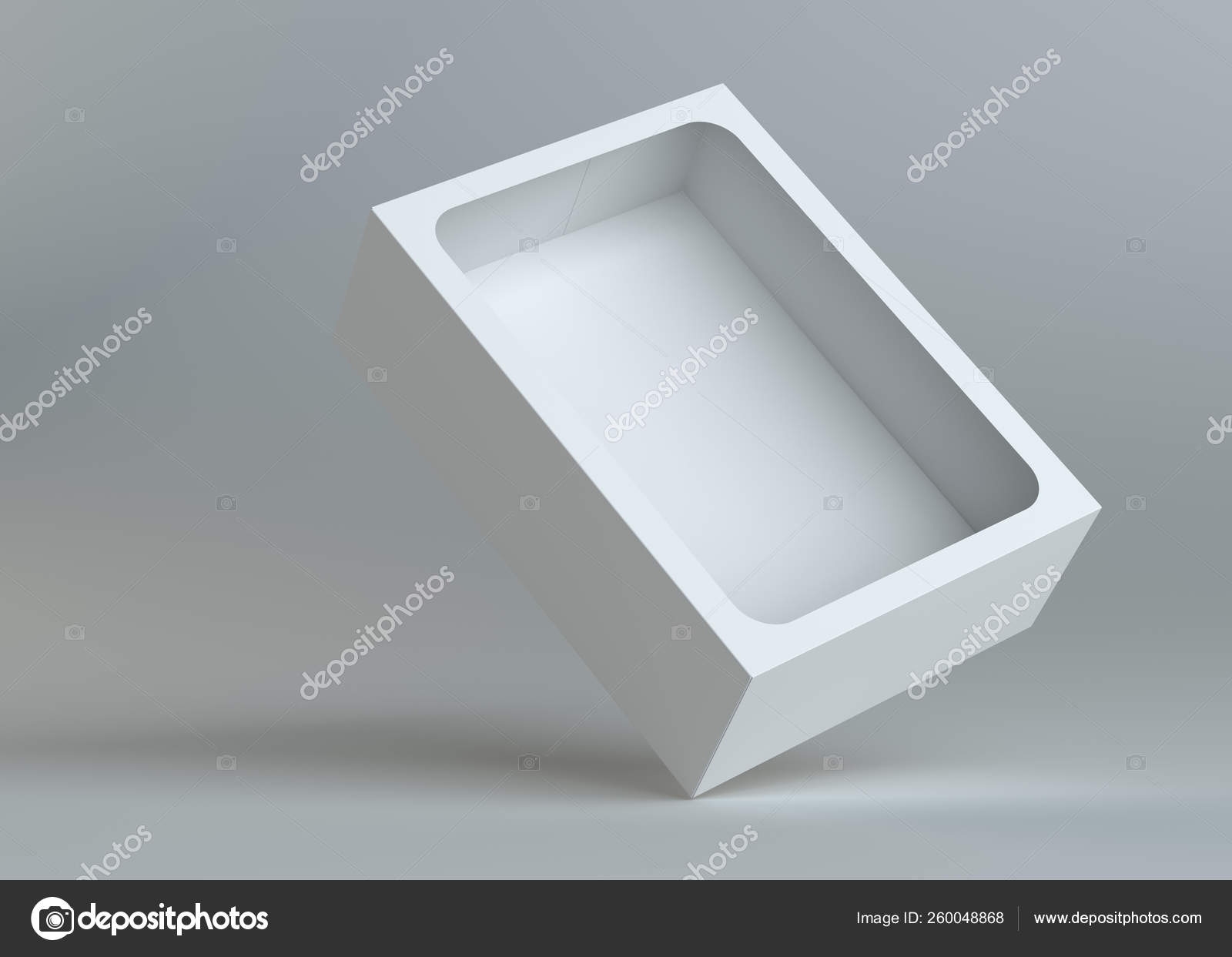 Realistic White Empty Packaging Cardboard Box Products Cosmetics ...