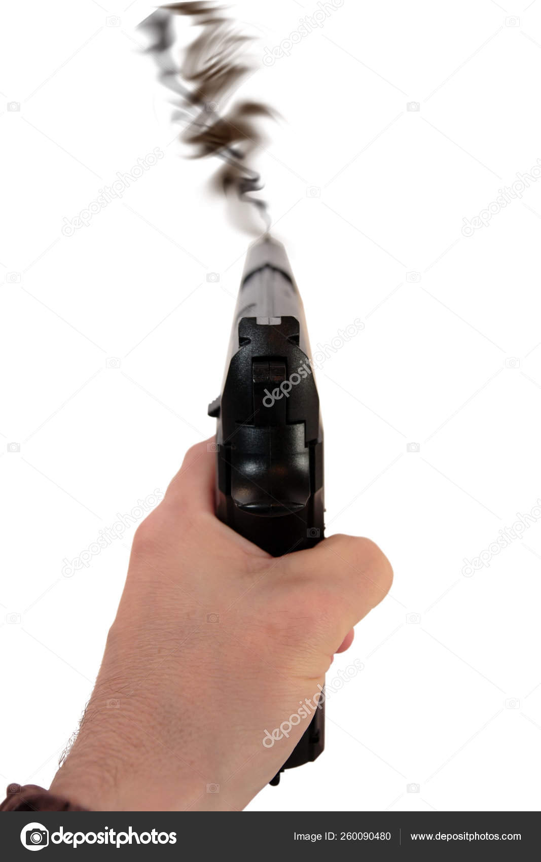 Gun Being Shot White Background Clipping Path Stock Photo by ©YAYImages ...