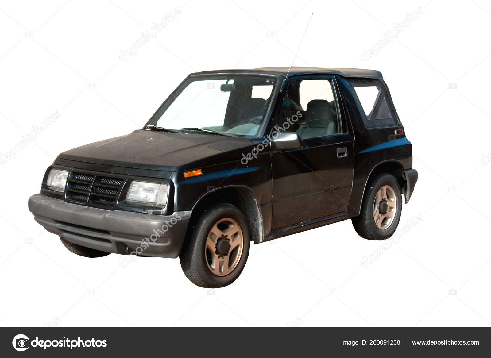 1990S Small Black Four Wheel Drive Vehicle Wiith Convertible Top ...