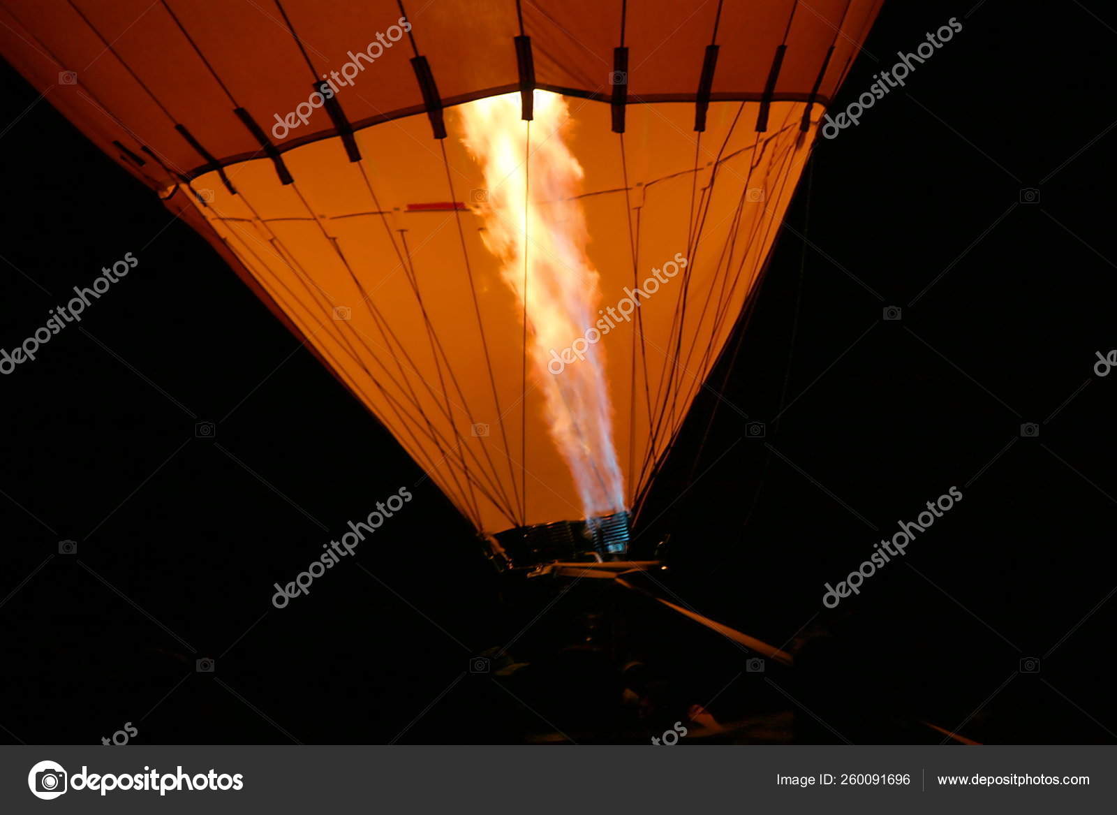 Hot Air Balloon Flames Burner Night Show Glow Stock Photo by ©YAYImages ...