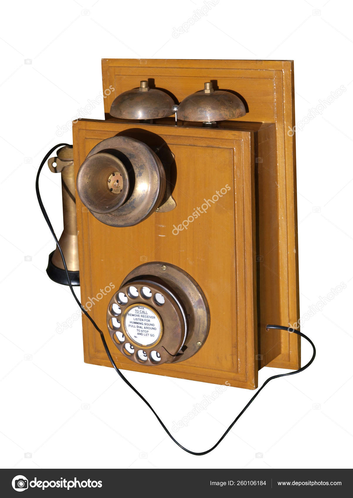 Very Old Phone Isolated Clipping Path Stock Photo by ©YAYImages 260106184