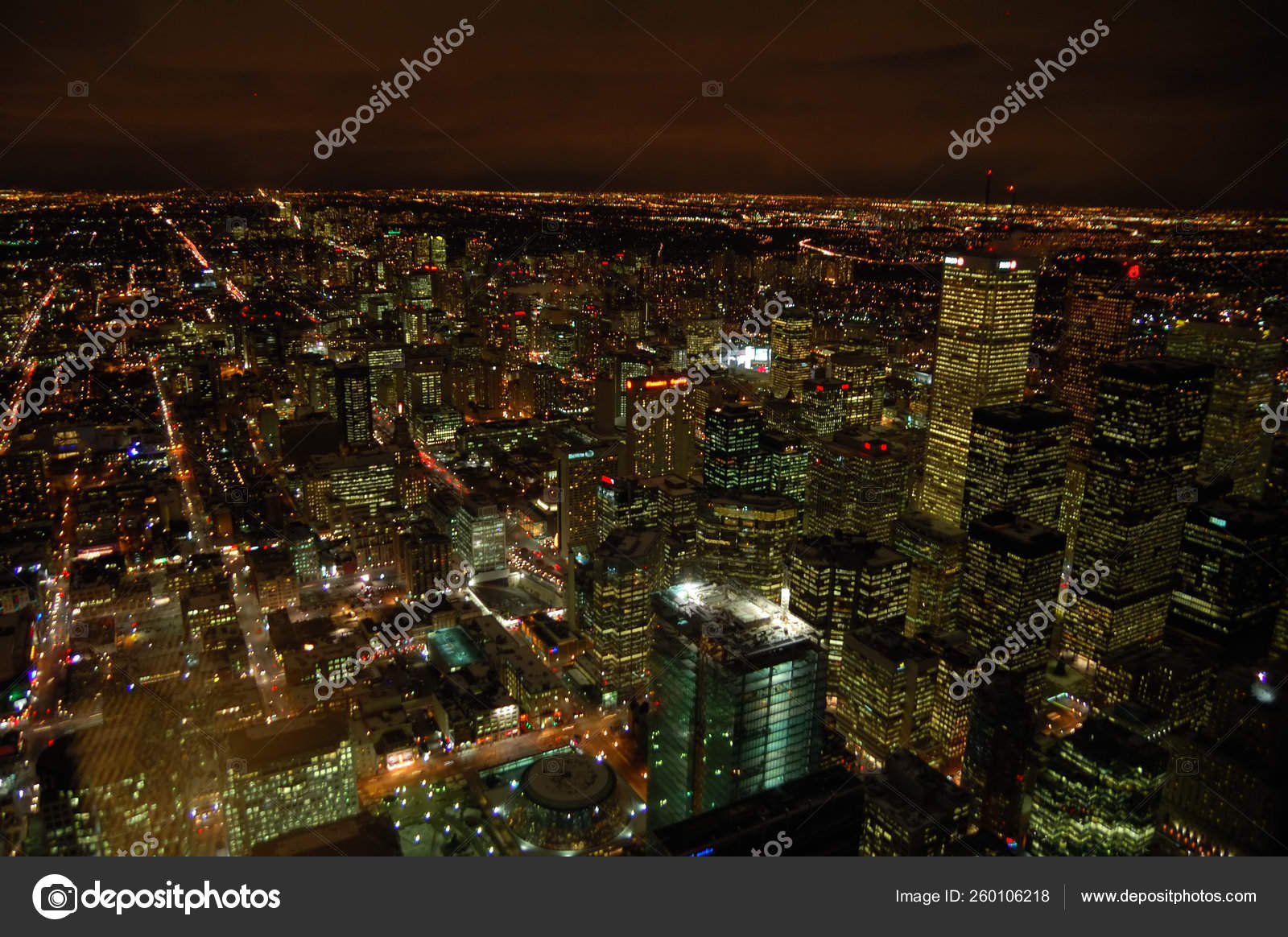 Night Panorama Toronto Megalopolis — Stock Photo © YAYImages #260106218
