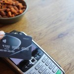 Contactless Payment Card Pdq Background Copy Space Hand Holding Credit ...