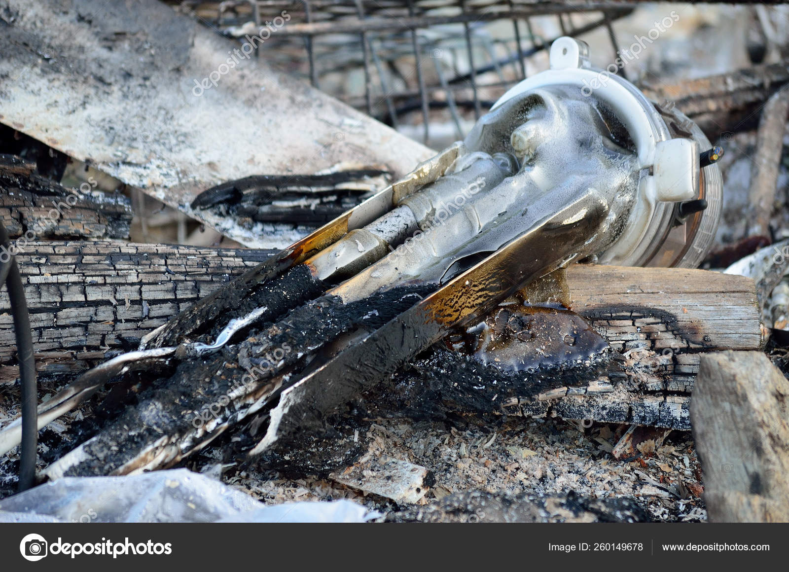 Metal Burnt Garbage — Stock Photo © YAYImages #260149678