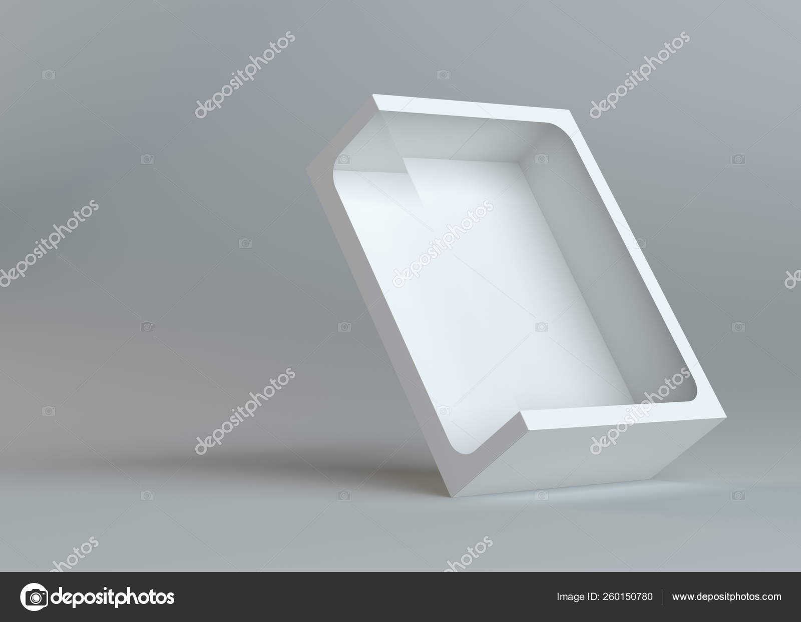 Realistic White Empty Packaging Cardboard Box Products Cosmetics ...