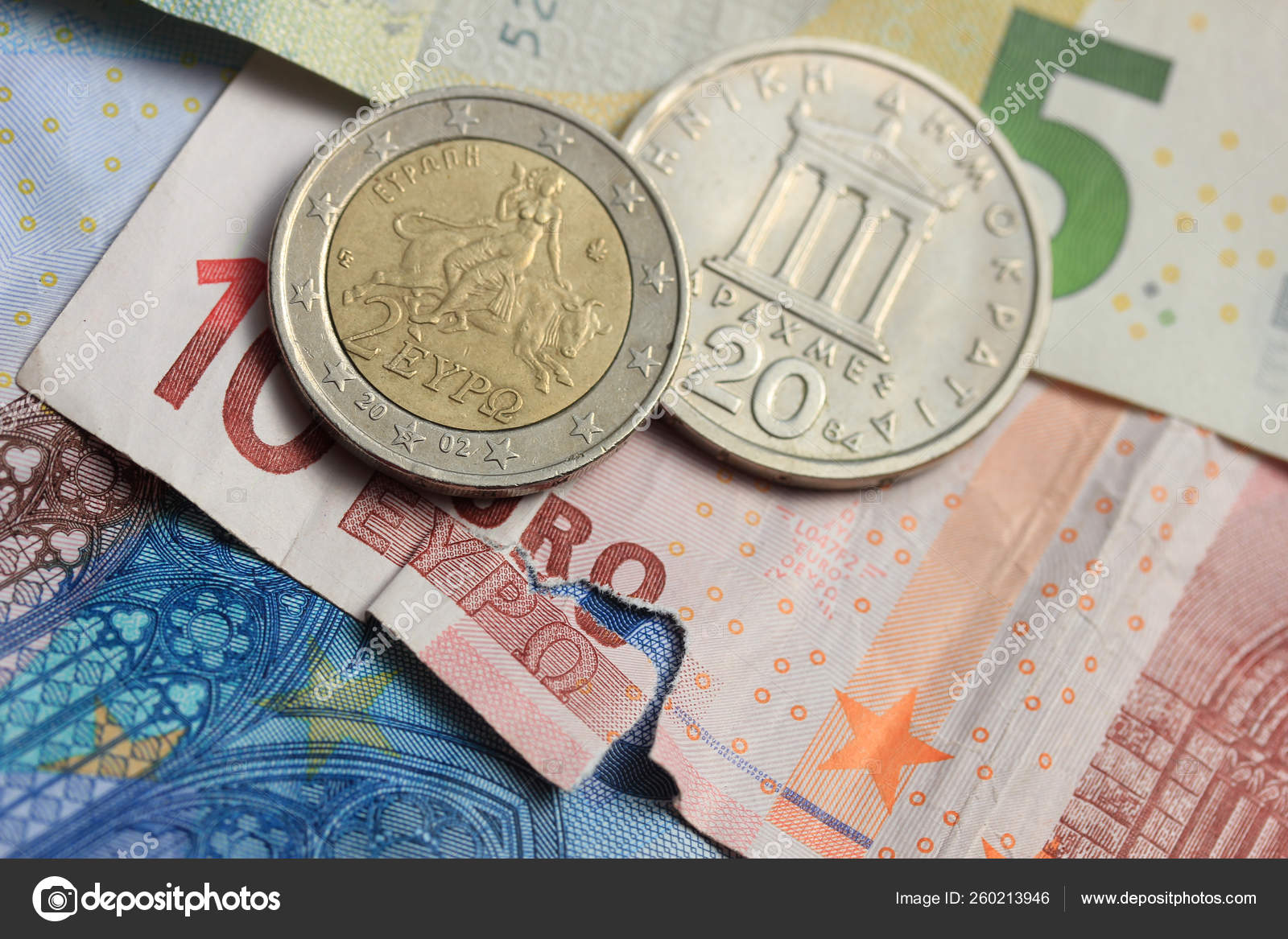 Euro Currency Notes And Coins
