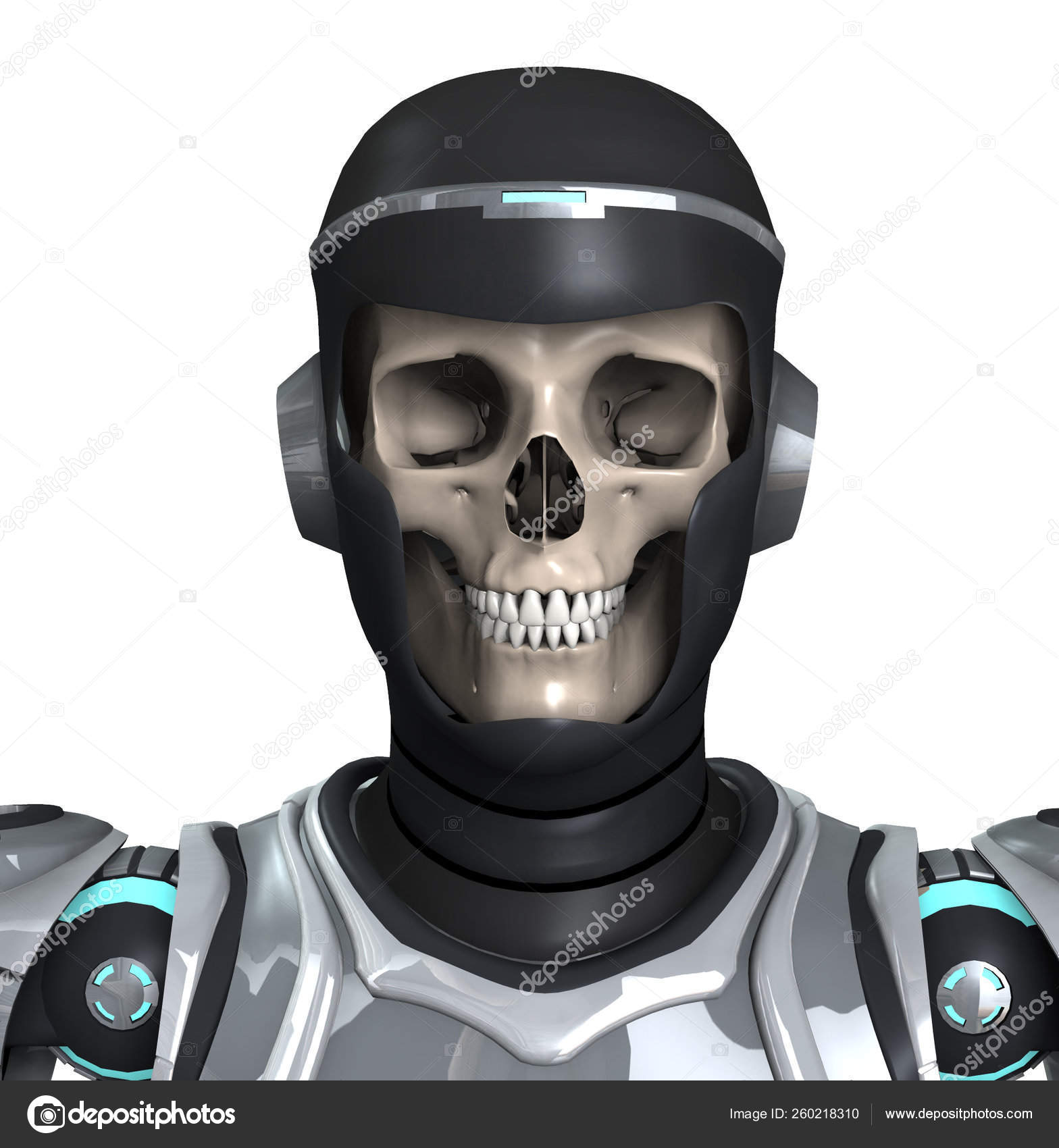 Skelton Wearing Futuristic Armour Stock Photo by ©YAYImages 260218310