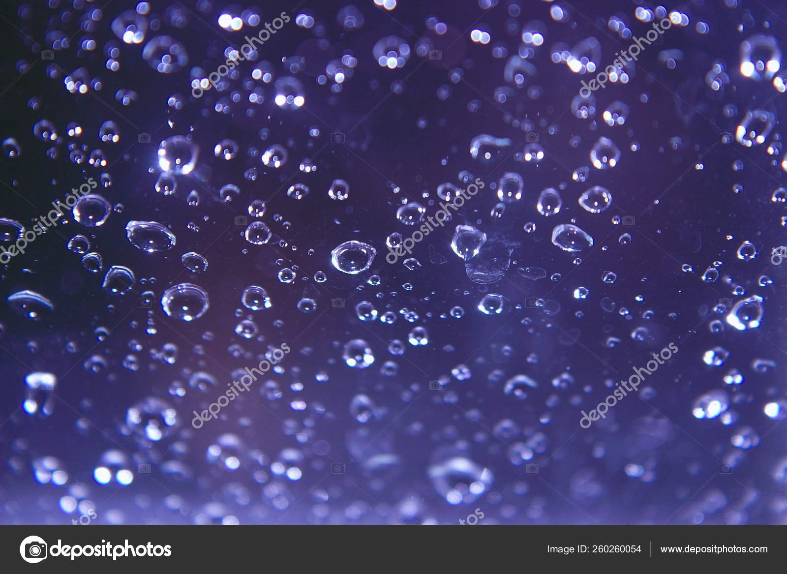 Sparkling Rain Drops Glass Blue Background Stock Photo by ©YAYImages ...