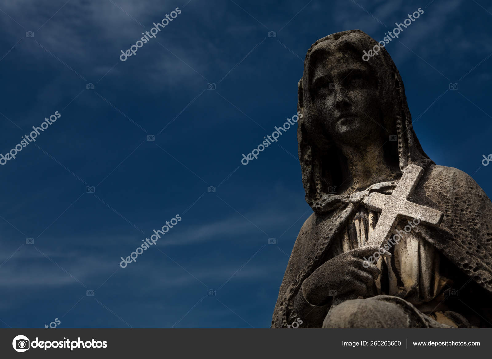 Cemetery Statue Italy Made Stone More 100 Years Old Stock Photo by ...