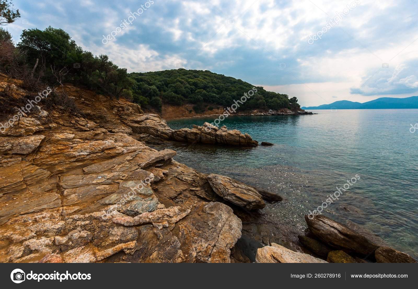 Shore Ocean Big Rocks Water Stock Photo by ©YAYImages 260278916
