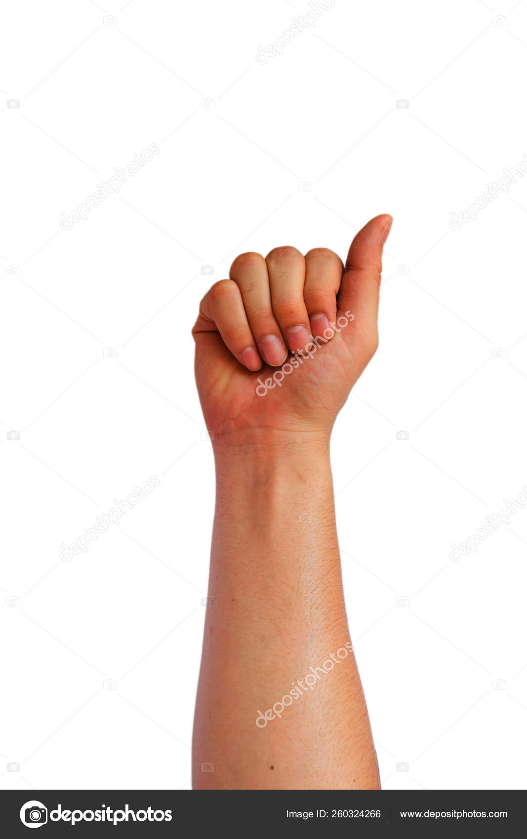 Hand Sign Language White Background — Stock Photo © YAYImages #260324266