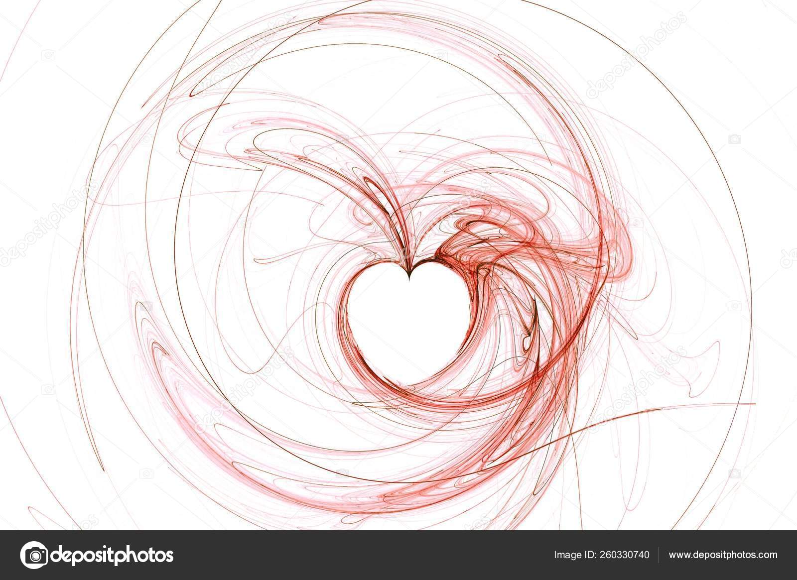 Abstract Heart Isolated White — Stock Photo © YAYImages #260330740