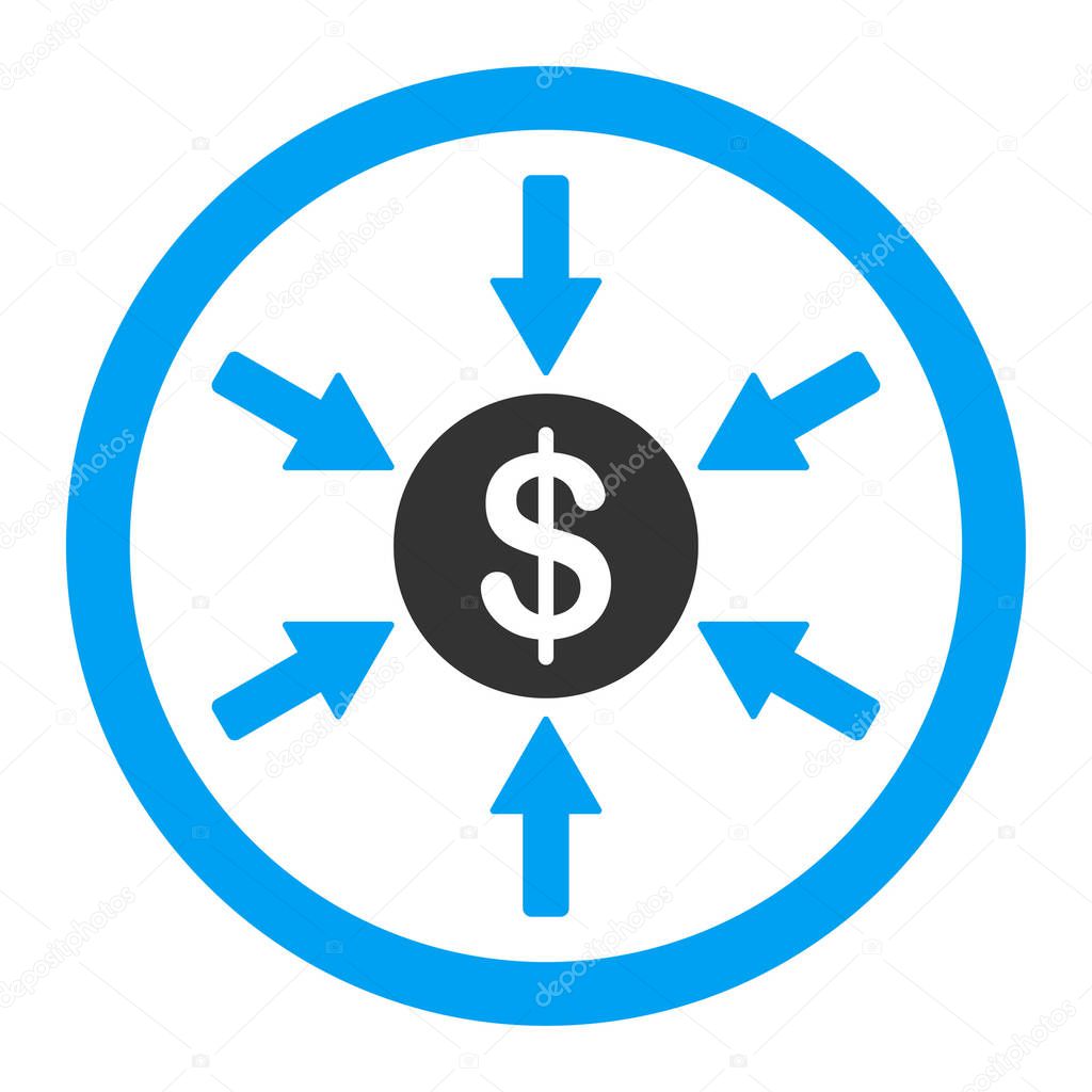 Icono del glifo de ingresos. Este símbolo redondeado plano utiliza ...