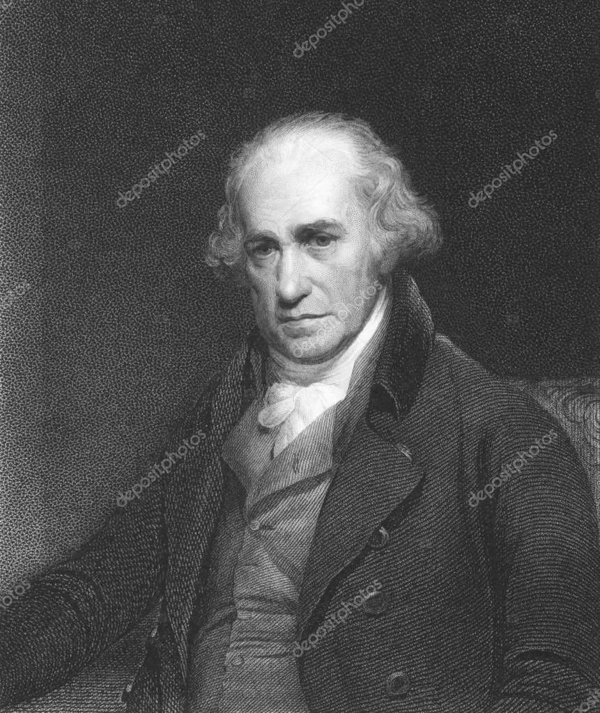 James Watt grabando desde la década de 1850. Inventor escocés e ...