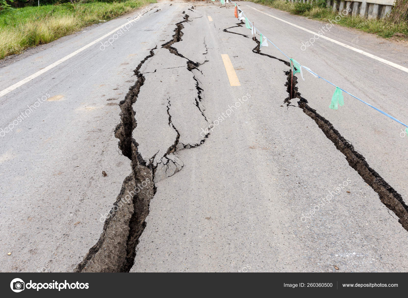 Earthquake Crack In Road