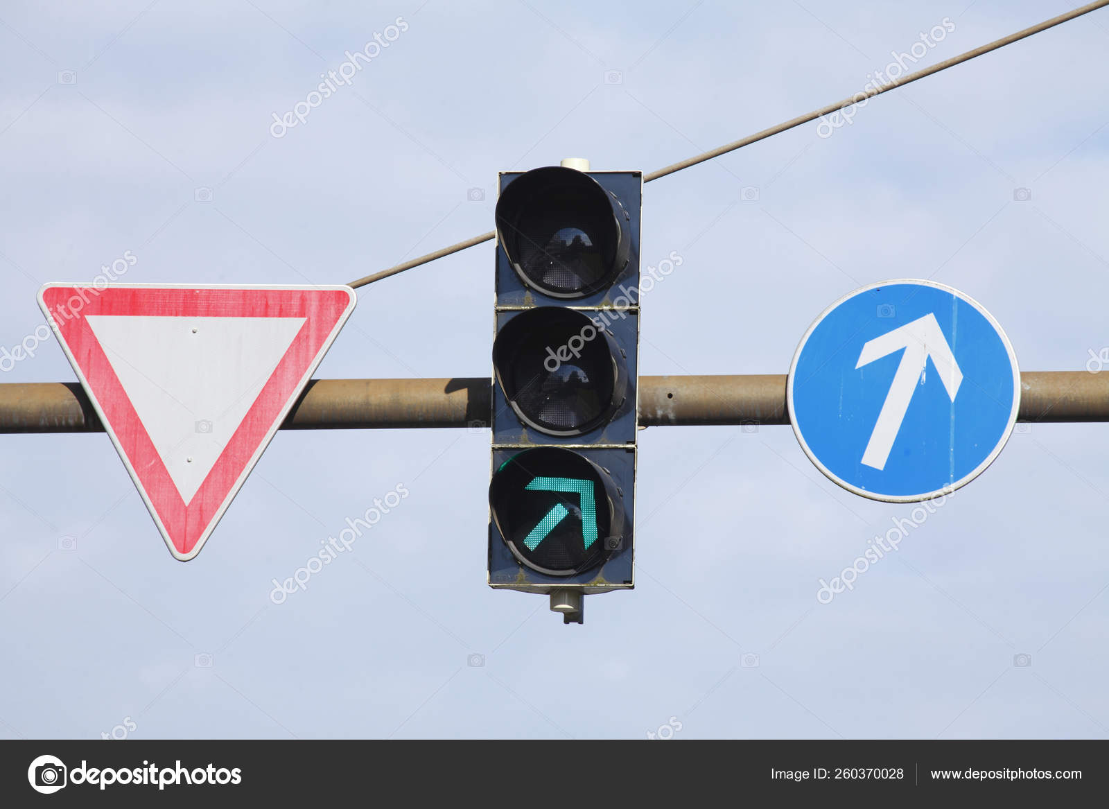 Road Signs Sky Background — Stock Photo © YAYImages #260370028