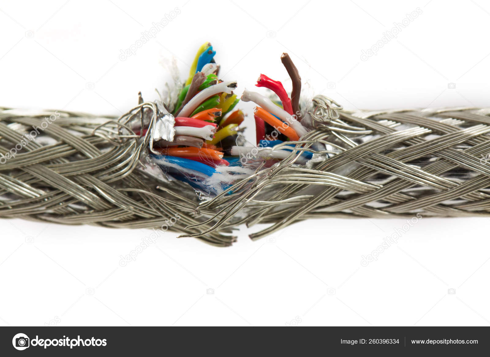 Broken Wires Isolated White Background Stock Photo by ©YAYImages 260396334