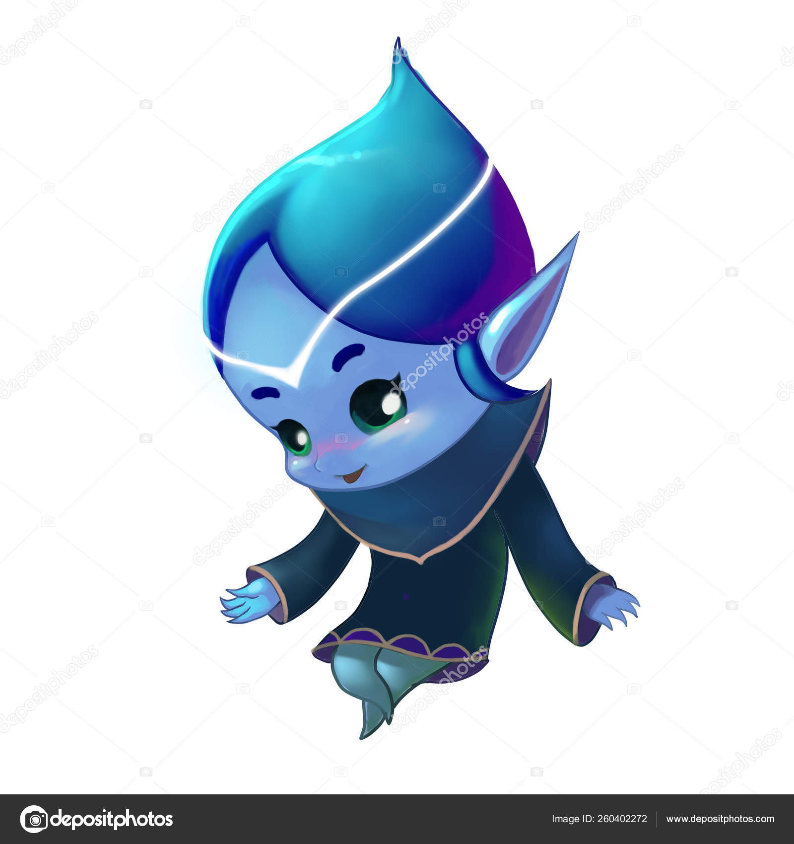 Illustration Ice Girl Snow Princess Kinds Actions Fantastic Cartoon ...