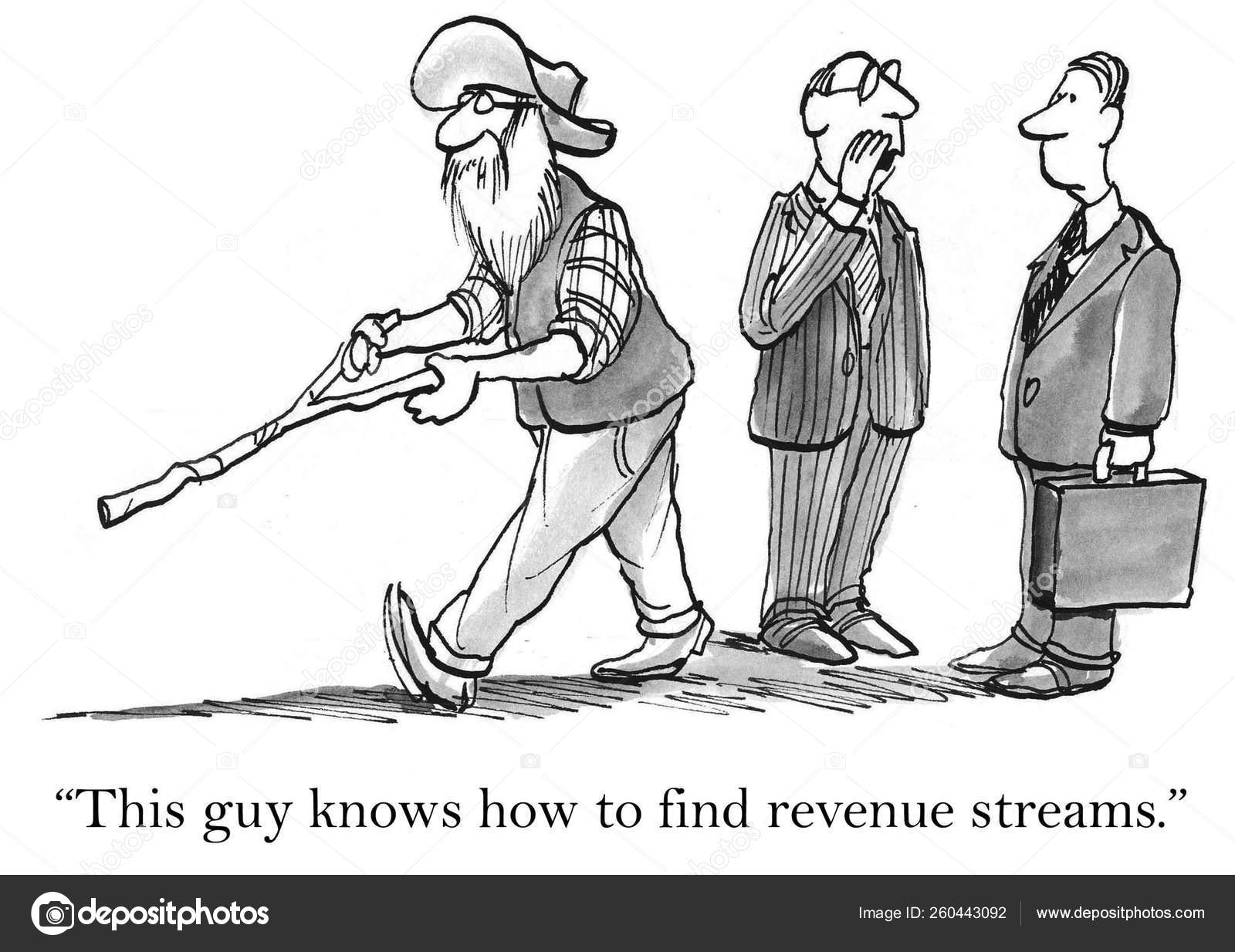 Guy Knows How Find Revenue Streams Stock Illustration by ©YAYImages ...