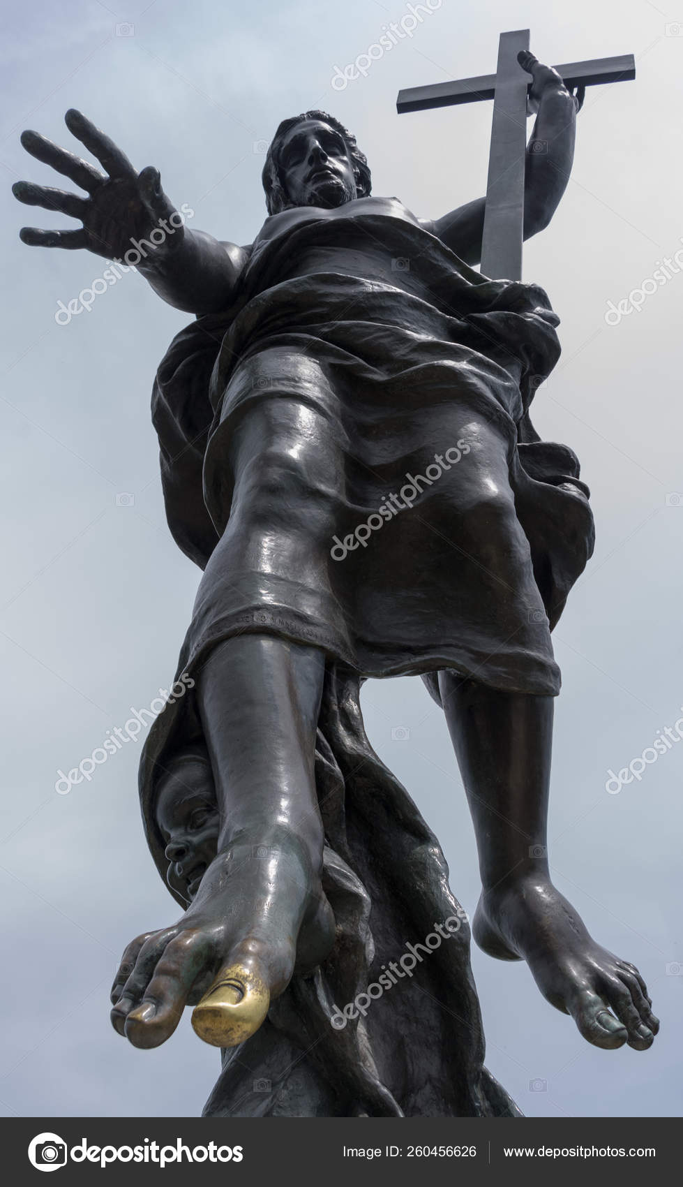 Jesus Christ Redeemer Bronze Statue Placed Mount Ortobene Nuoro ...
