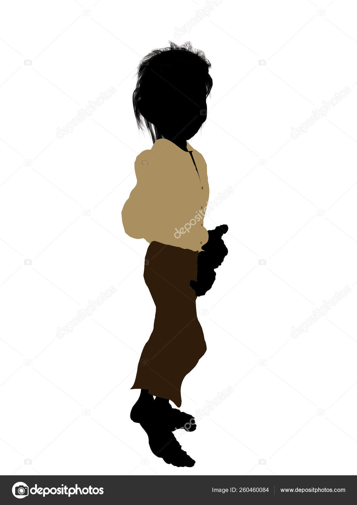 Dwarf Illustration Silhouette White Background — Stock Photo ...