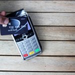 Contactless Payment Card Pdq Background Copy Space Hand Holding Credit ...