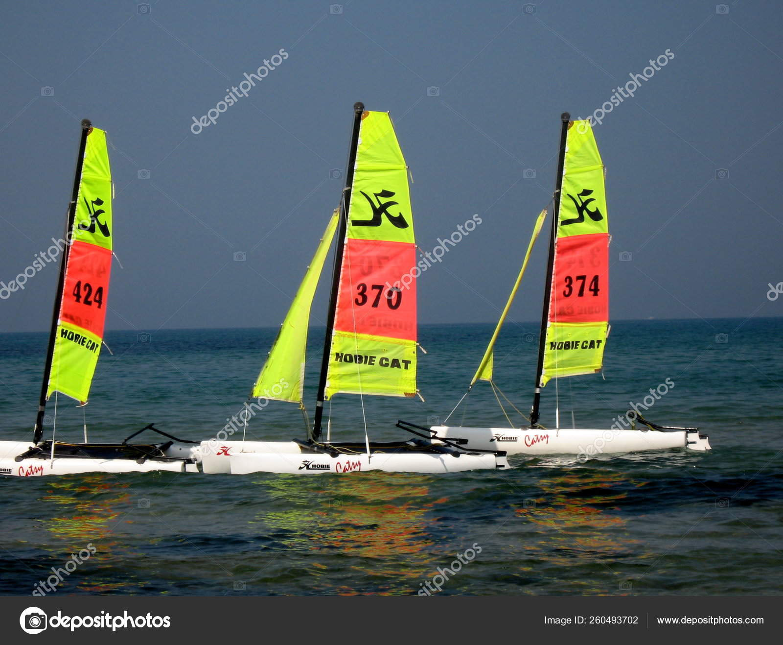 Hobie Cats Line Only Lasted Seconds Till Wind Changed — Stock Photo ...