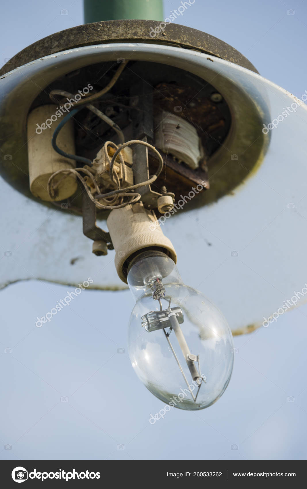 Broken Glass Diffuser Street Lamp Post Stock Photo by ©YAYImages 260533262