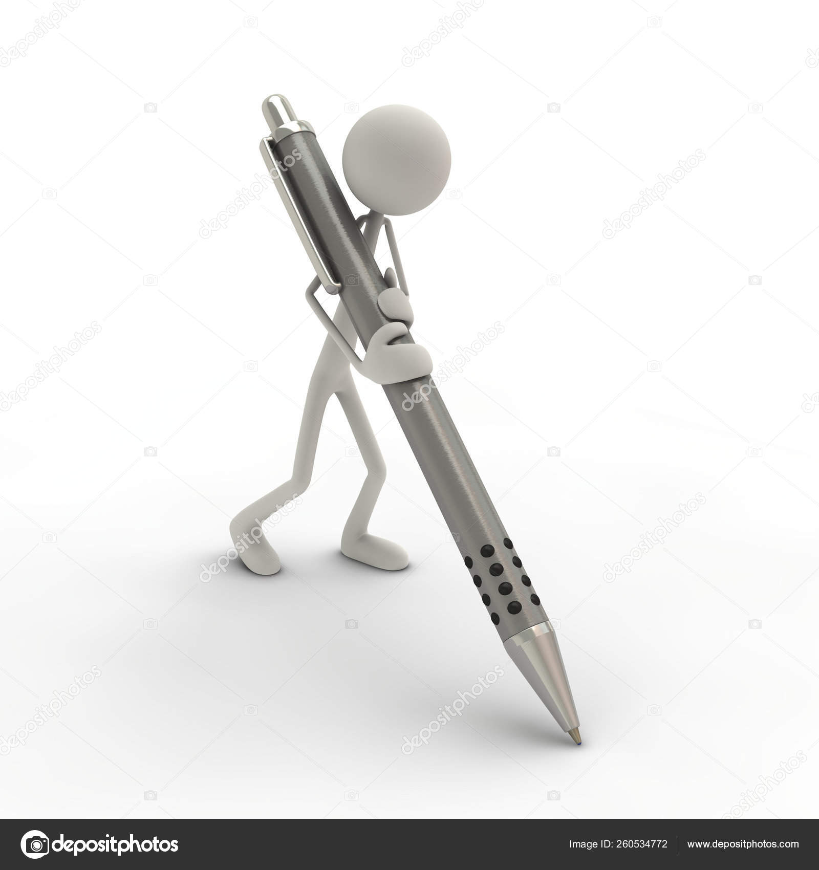 Figure Big Ball Pen Gray Stock Photo by ©YAYImages 260534772