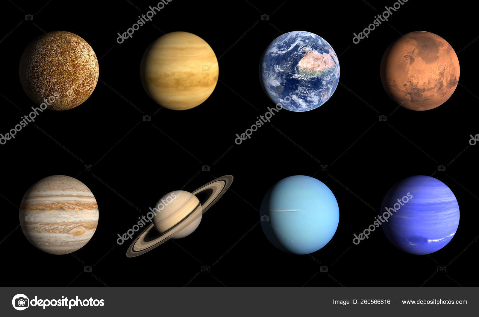 Planets Solar System Compare Chart