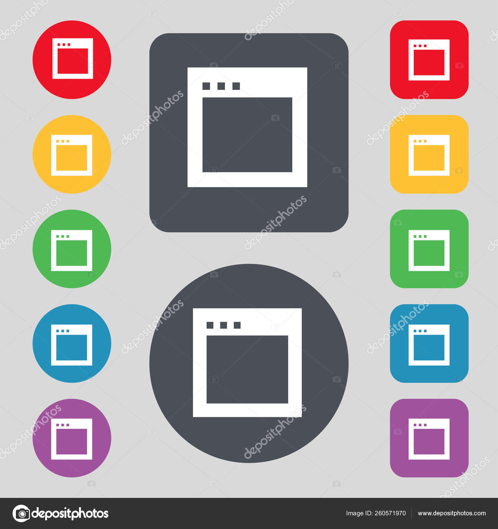 Flat Browser Window Icon