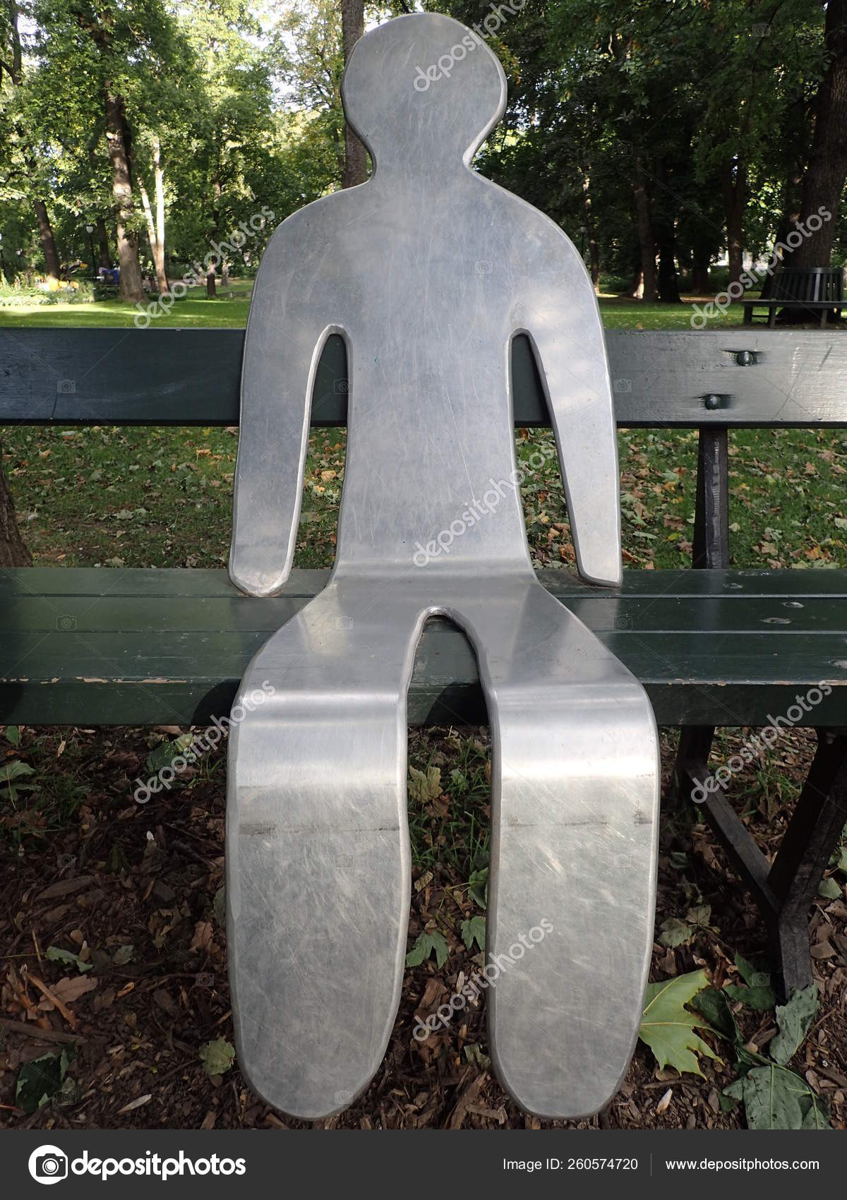 Metal Man Bench Oslo — Stock Photo © YAYImages #260574720